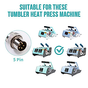 PYD Life 5 Pin 3 OZ Tapered Shot Glasses Press Attachment for 3 OZ Shot Glasses Tumbler Press Replacement Heater