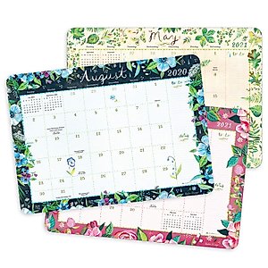 Katie Daisy 2021 Desk Pad Calendar (17-Month Aug 2020 - Dec 2021, 18.75" x 13.5")