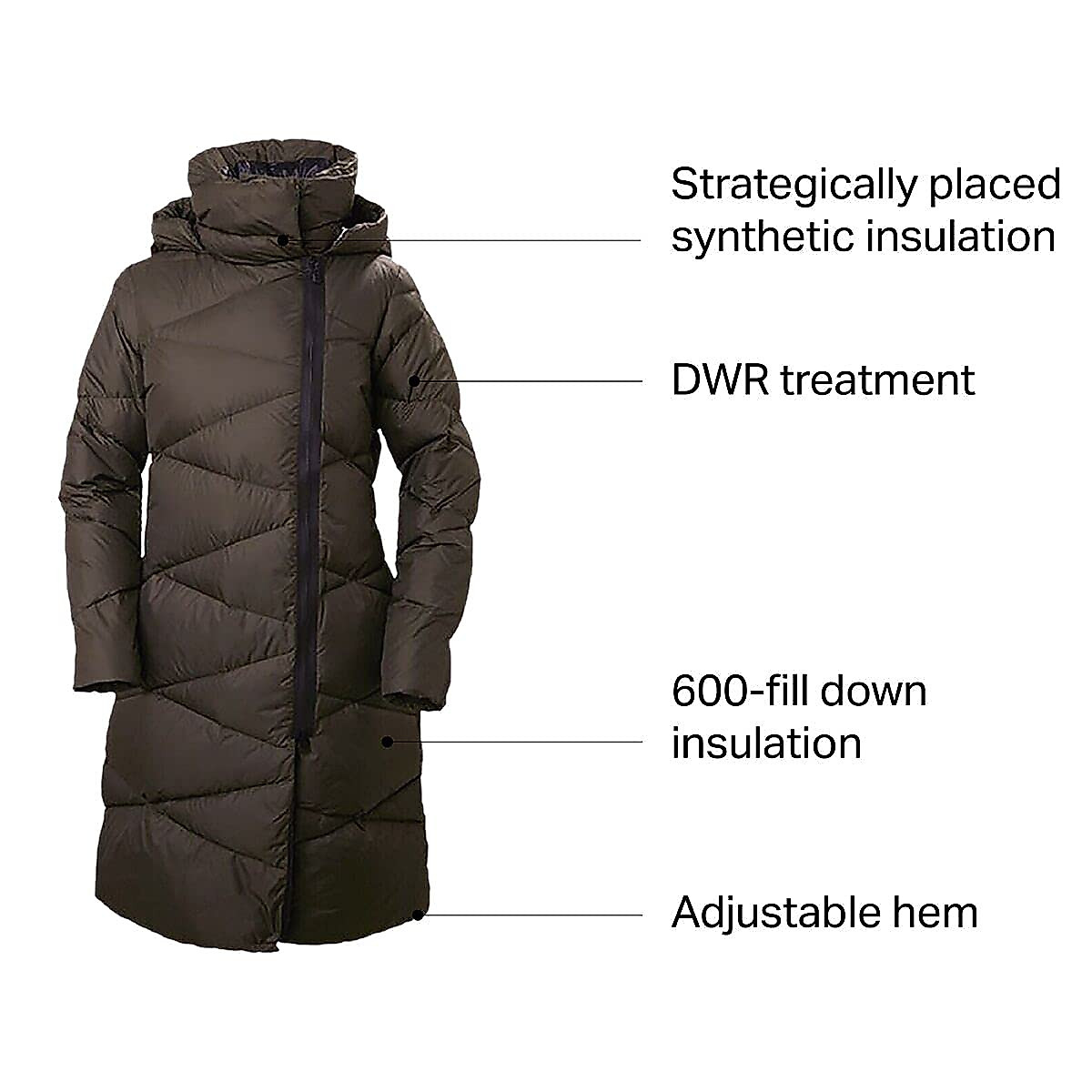 Helly Hansen Women's Tundra Down Coat, 482 Beluga, X-Large