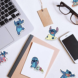 Disney Stitch Stickers Waterproof Vinyl Scrapbook Stickers Car Motorcycle Bicycle Luggage Decal 50pcs Pack (Stitch)