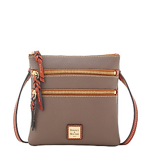 Dooney & Bourke Handbag, Pebble Grain North South Triple Zip Crossbody - Elephant