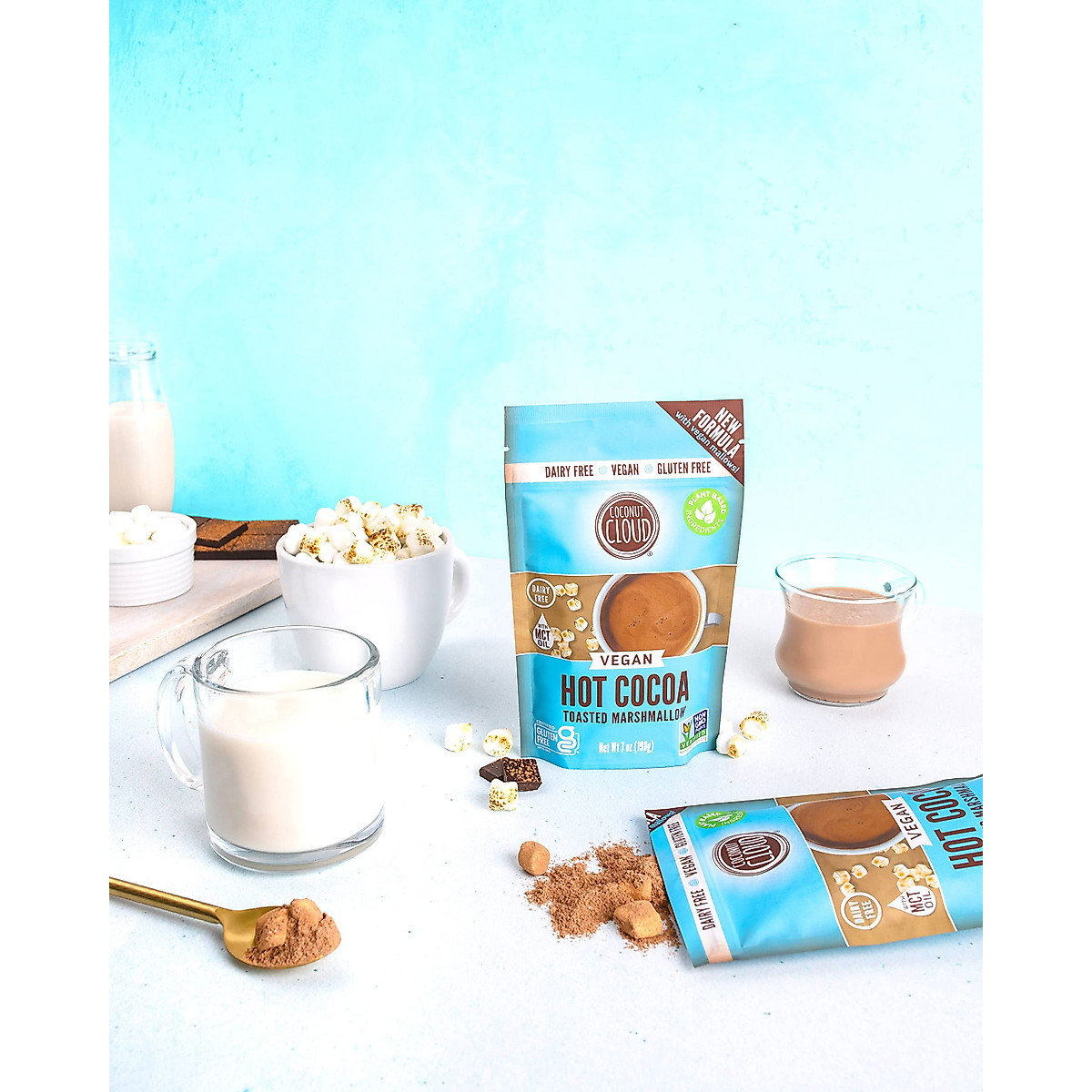 Dairy-Free Instant Hot Cocoa Mix with Vegan Marshmallows - Creamy, Natural Colorado Cocoa