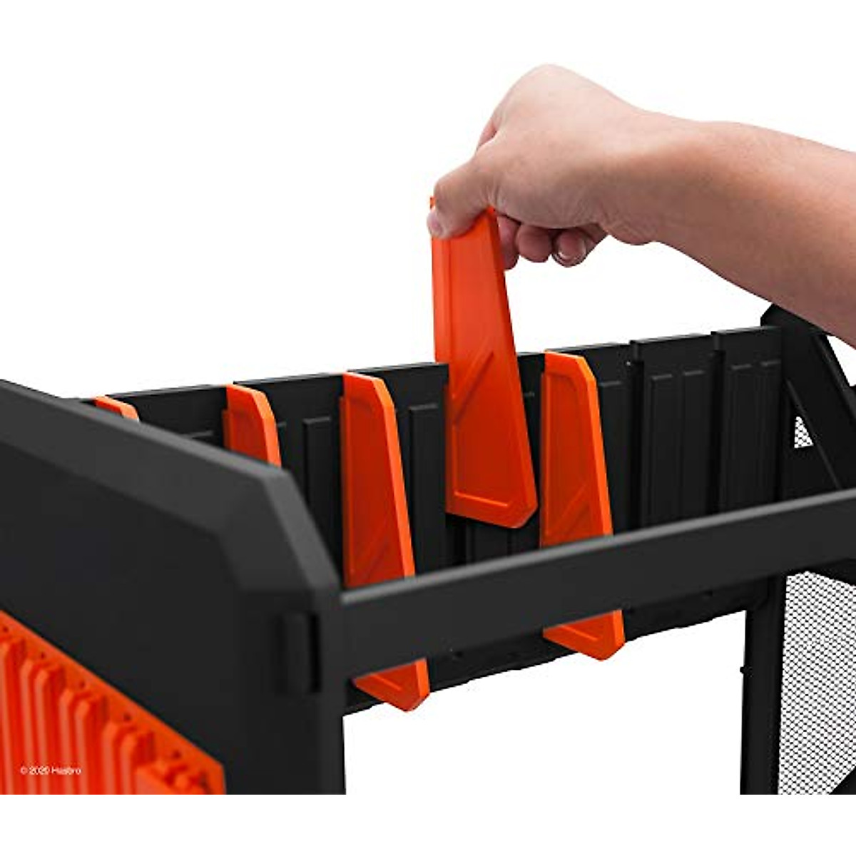 Nerf Elite Blaster Rack - Storage for up to Six Blasters, Including Shelving and Drawers Accessories, Orange and Black - Amazon Exclusive