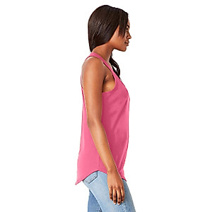 All Things Apparel Daddy's Little Slut NL 6338 Ladies Racerback Tank Top -Small Hot Pink (1229)