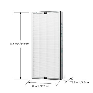Jafända Air Filter Original FIlter Replacement 2 Pack for JF999 Air Purifier, 3-in-1 Filter with The True HEPA 13 &1.68 lb Activated Carbon