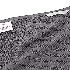 Premium Kitchen Towels (20”x 28”, 6 Pack) | Large Cotton Kitchen Hand Towels | Dish Towels | Flat & Terry Towel | Kitchen Towels | Highly Absorbent Tea Towels Set with Hanging Loop | Gray