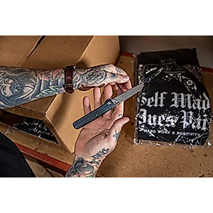 Gerber Gear Pledge Pocket Knife with Pocket Clip - 3.7" Full Panel Plain Edge Blade Folding Knife - EDC Gear and Equipment - Urban Blue