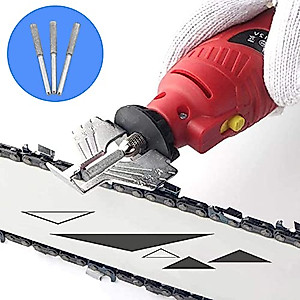 Chainsaw Sharpener Stone CHENJIN 10PCS 5/32 Inch (4 mm) Grinding Stone File with Storage Box Polishing Grinding Tool