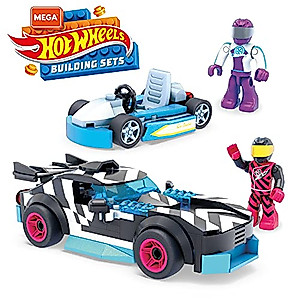 Hot Wheels Mega Construx Track Ripper and Kart Construction Set, Building Toys for Kids 5 Years and Up