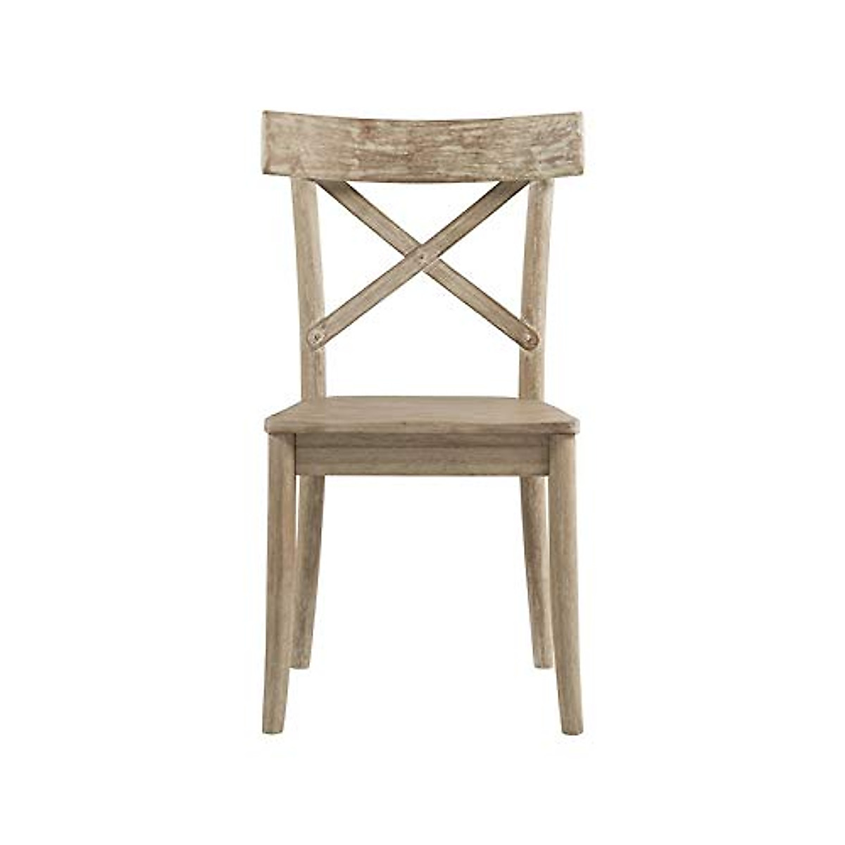 Bowery Hill 19'' Transitional Wood X-Back Side Chair in Natural (Set of 2)