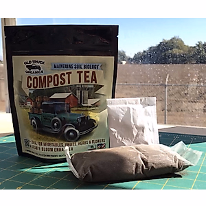 Compost Tea Easy-to-Brew Kit, 2 Tea Brew Pouches & 2 Microbe Food Packs