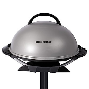 George Foreman GFO240S Indoor/Outdoor Electric Grill, 23.50 x 21.20 x 12.10, Silver