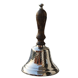 Brass Hand Call Bell, Heavy Duty, Very Loud Sound, Brass Dinner Bell Ideal Gift for Home Office, School, Teacher, Nautical, Spa, Aromatherapy