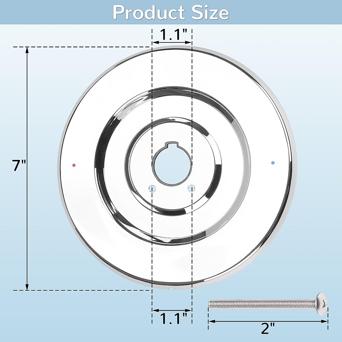 Chateau Collection Escutcheon Replacement for Moen 16090, for One-Handle Tub and Shower Faucets, Chrome