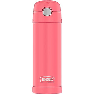 THERMOS FUNTAINER 16 Ounce Stainless Steel Bottle, Coral