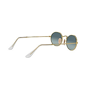 Ray-Ban RB3547 Oval Sunglasses, Gold/Blue Gradient Grey, 51 mm