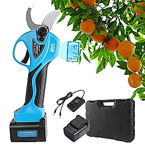 Cordless Electric Pruning Shears 32mm,16.8V Rechargeable Pruner Garden Shears Lightweight Branch Cutter with Backup Battery Powered and Portable Case (Size : Without Extension bar)