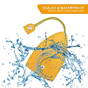 Sodcay 2 PCS Car PU Leather Key Case, Creative Pull-out Key Access Card Protective Cover, Universal for Most Cars (Yellow)