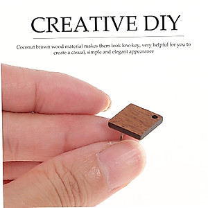 VILLCASE 2sets Wooden Earring Posts Studs Flat Pad DIY Jewelry Accessories for Earring Making 20pcs*2