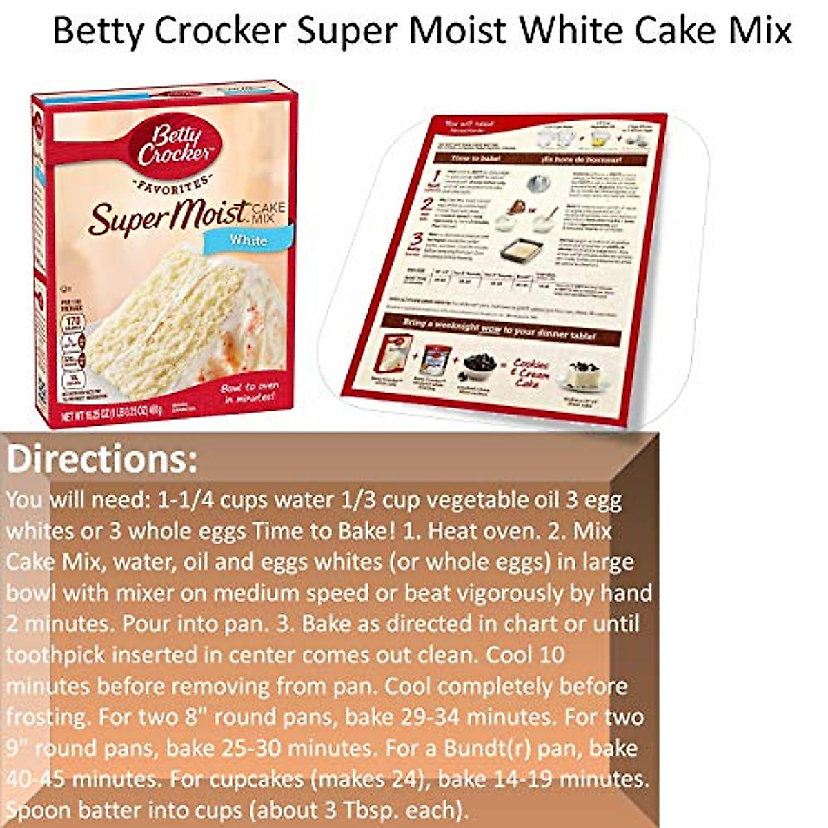 White Cake and Vanilla Frosting Snack Fun Bundle 2 cake mixes 15.2oz 2 Vanilla Frosting Tubs 16oz and Snack Fun Shopping Pad