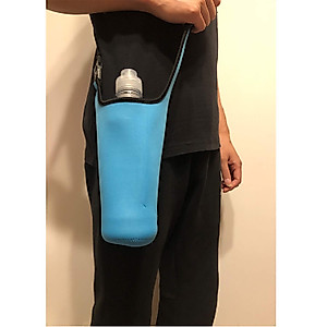 TuNan Tumbler 30oz Carrier Holder Pouch with Shoulder Strap, Fit for YETI, Rtic, Atlin, Ozark Trail, Rambler, Neoprene Sleeve with Carrying Handle - Black, Blue, Pink