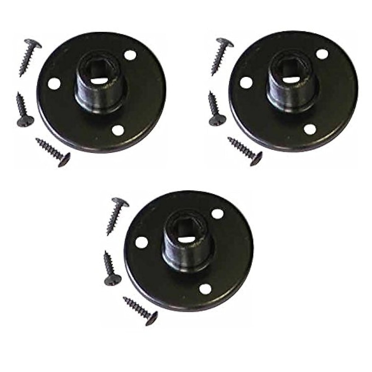 Audio2000'S AST4264BX3 3-Pack Black Microphone Gooseneck Table Mounts with 5/8" X 27 Threads and Mounting Screws