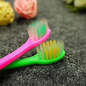 Kiminors, dobrygalpe 4 Pcs Cartoon Kangaroo Small Head Children Toothbrush With Extra Soft Bristles,Colorful, 40 x 100 x 80 MM