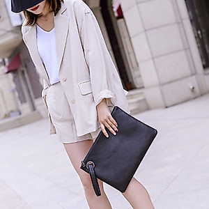 HANDAFA Patchwork Western Clutch Evening Handbag Color Block Clutch Bag Wristlet Handbags For Women(Black)