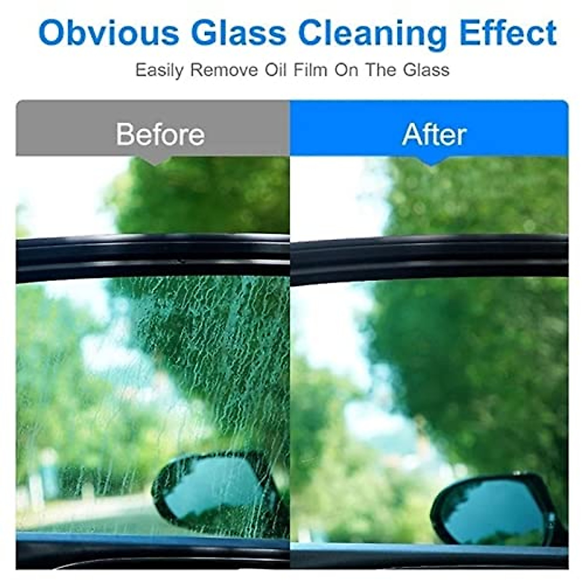 Car Glass Cleaner, Car Windshield Oil Film Cleaner, Glass Oil Film Removing Paste, Window Cleaner Glass Clear Car Paint Oil Film Remover, Glass Stripper Water Spot Remover Dirt Cleaning Cream (2)