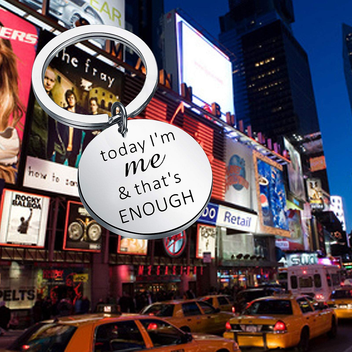 AKTAP Dear Evan Hansen Inspired Keychain Today I'm Me and That's Enough Broadway Musical Gift for Theater Lovers keyrings (Today Enough Keychain)