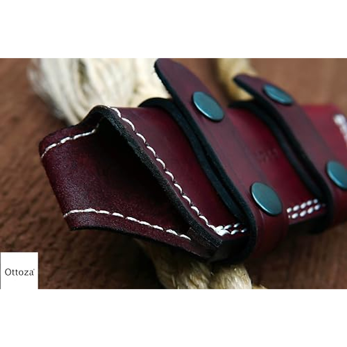 Ottoza Handmade Leather Knife Sheath Bushcraft Knife Sheath - Hunting Knife Sheath - Survival Knife - DUAL USAGE Vertical Knife Sheath or LEFT HAND Horizontal Sheath Brown TOP GRAIN LEATHER No:105