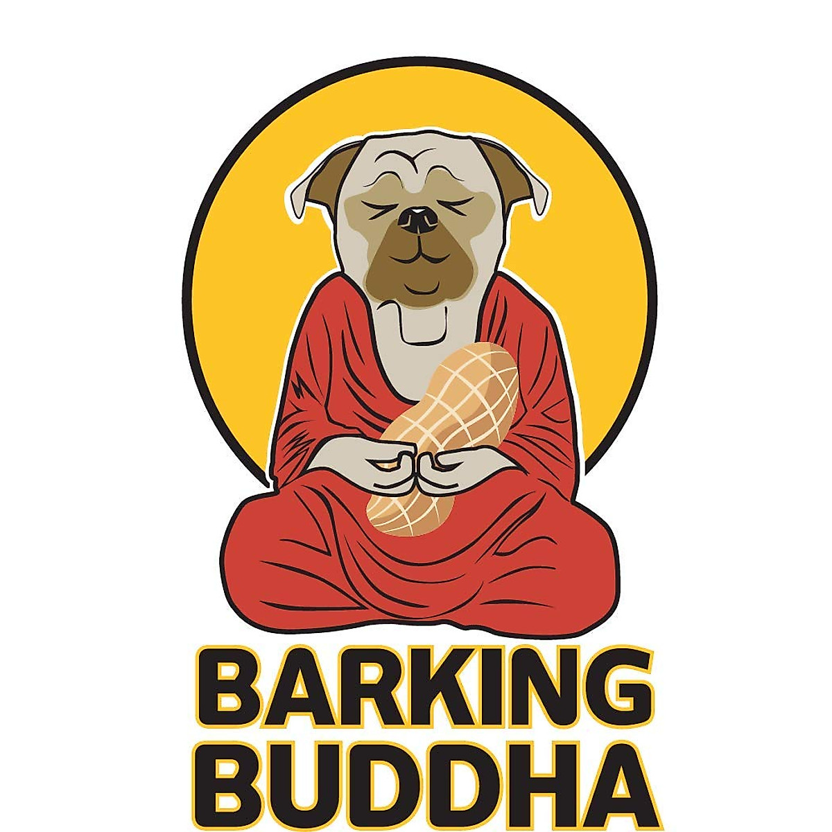 Barking Buddha Beef Cheek Slices | Premium Dog Chews | Extra Thick, All Natural, No Additives, Gluten Free | Peanut Butter - Small 5”-6” - 15 Pack