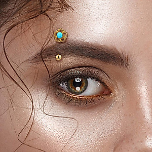 Amelia Fashion 16 Gauge Turquoise Center Flower Filigree, No Color, Size No Size