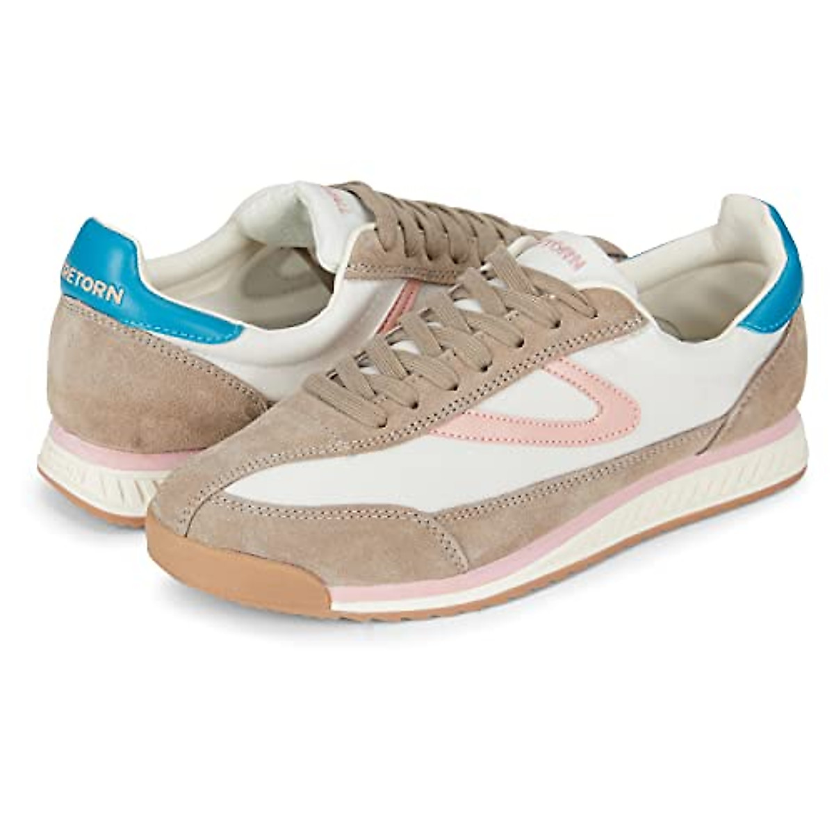 TRETORN Women's Rawlins Casual Lace-Up Sneakers, Taupe, 11