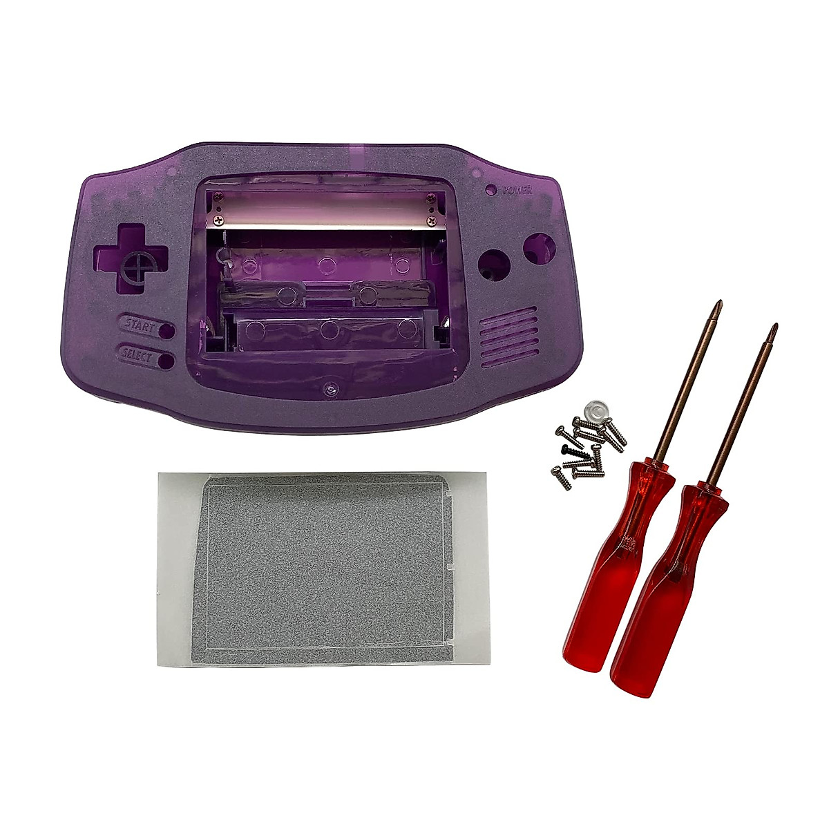 Meijunter Replacement Full IPS Housing Shell Case Repair Part with Screwdrivers Tool Compatible with Game Boy Advance GBA IPS Console (NO Cutting)