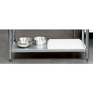 Commercial Stainless Steel Work Prep Table 24 x 30 & Double Overshelf 14 x 30 with Casters Wheels