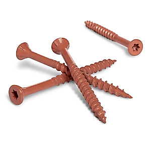 Deck Plus 48429 Wood Screws #10 x 2-1/2", Red, 1lb Box