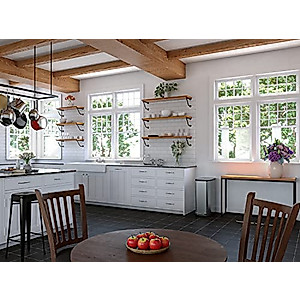 Home Zone Living 13 Gallon Slim Kitchen Trash Can with CleanAura Odor Control Pod, Stainless Steel, 50 Liters, Silver