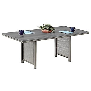 NBF at Work 6'x 3' Conference Tables - Laminate Conference Room Tables - Durable Office Meeting Table - Training Tables for Brainstorming Collaboration Sessions (32.02"D x 71.61"W x 29.25"H, Brown)