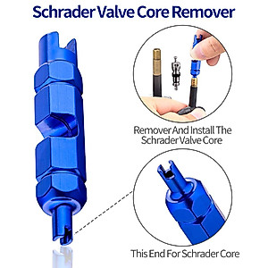 Hapleby Premium Bike Valve Core Remover Tool for Schrader and Presta, Tire Valve Repair Tool Kit, Including 2PCS Presta and 4PCS Schrader Valve Core