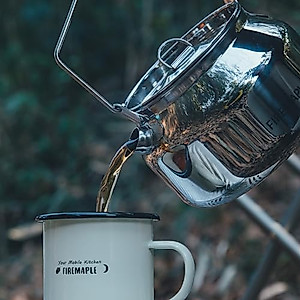 Fire-Maple Antarcti Portable 1.2 Liter Lightweight Stainless Steel Camping Kettle | Durable and Portable Camp Tea Pot | Ideal for Bushcraft and Outdoor Campfire Use