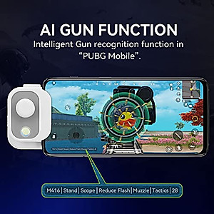 Game Control Touch, 4 Modes Universal Mobile Phone Game Joystick for Android for Tablets (White)