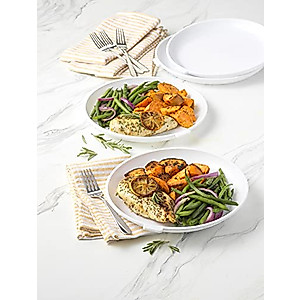 GoodCook Microwave Plates, Small, White, Set of 4