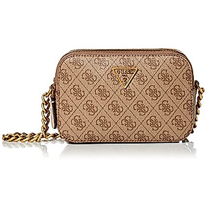 GUESS womens Noelle Crossbody Camera, Latte, One Size US