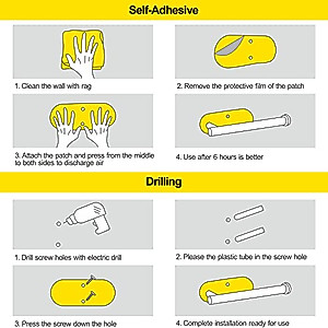 Paper Towel Holder Under Cabinet,Self Adhesive Paper Towel Holders Wall Mount,Stainless Steel No Drilling Paper Towel Rolls Rack for Kitchen,Sink,Bathroom 13 Inch(Silver)