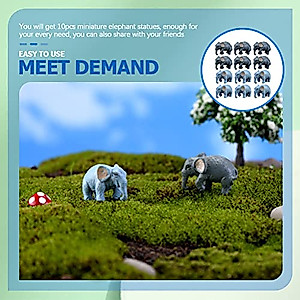 LUOZZY 12pcs Mini Elephants Miniature Animals Figurines Cartoon Elephant Bonsai Garden Elephant Models