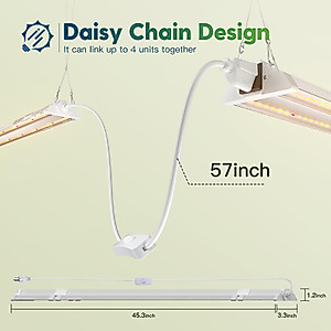 FREELICHT 1 Pack 2ft LED Grow Light, 30W (175W Equivalent), Sunlike Full Spectrum Integrated Plant Light for Hydroponic Indoor Plant Seedling Veg and Flower, Plug in with On/Off Switch