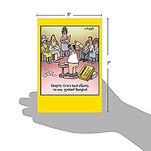 NobleWorks Funny Birthday Greeting Card with 5 x 7 Inch Envelope (1 Card) Bday Bangkok Family CharadeS 8300Z