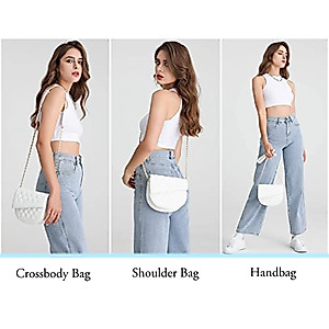 Time Pawnshop Crossbody Purses for Women Quilted Handbags Shoulder Bags with Adjustable Chain Bag Faux Leather