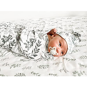 Miaoberry Eucalyptus Swaddle Set with Hat and Bow